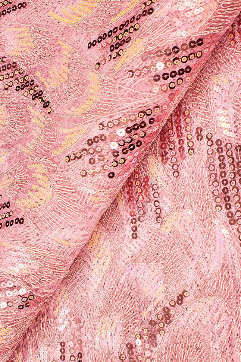 Sequined Lace, Net Lace - Middlesex Textiles London